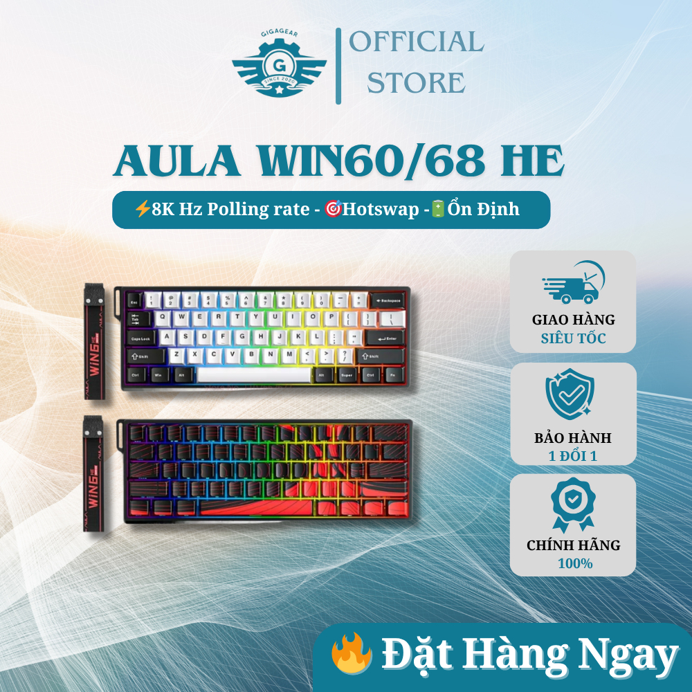 [⚡Rapid Trigger] Bàn Phím Cơ Aula WIN68 HE/WIN60 HE, 8KHz Polling Rate ...