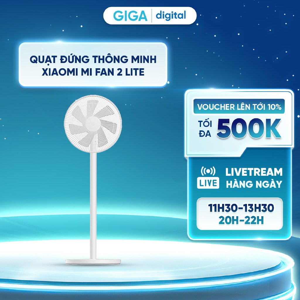 Quạt đứng thông minh Xiaomi Mi Fan 2 Lite - 7 cánh quạt, hoạt động yên ...