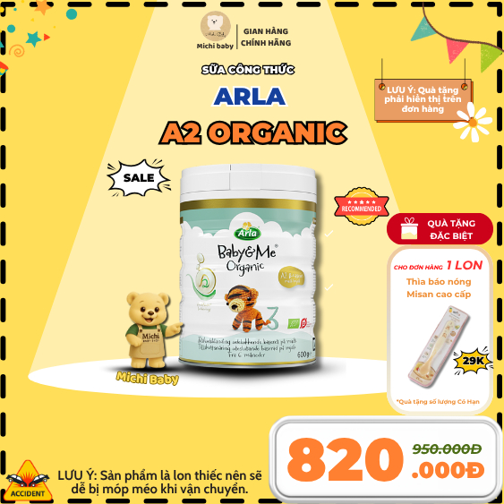 Michibaby- Sữa Arla Baby&Me A2 Organic Cao Cấp Từ Đan Mạch số 1,2,3 hộp ...