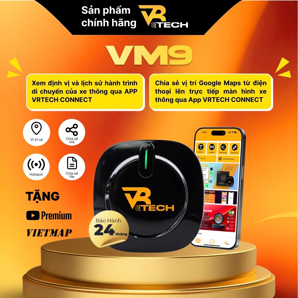 Bộ Android Box VRTECH KX28, VM9 2025 Chính Hãng, CPU 8 Nhân QCM6225 ...