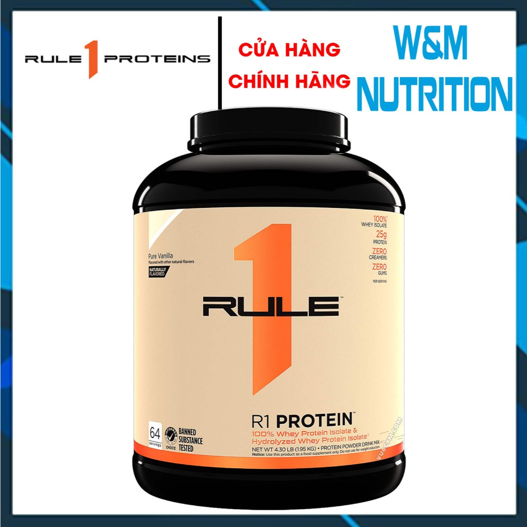 SỮA TĂNG CƠ RULE 1 PROTEIN 5LBS PURE VANILLA - Whey Protein ISOLATE ...