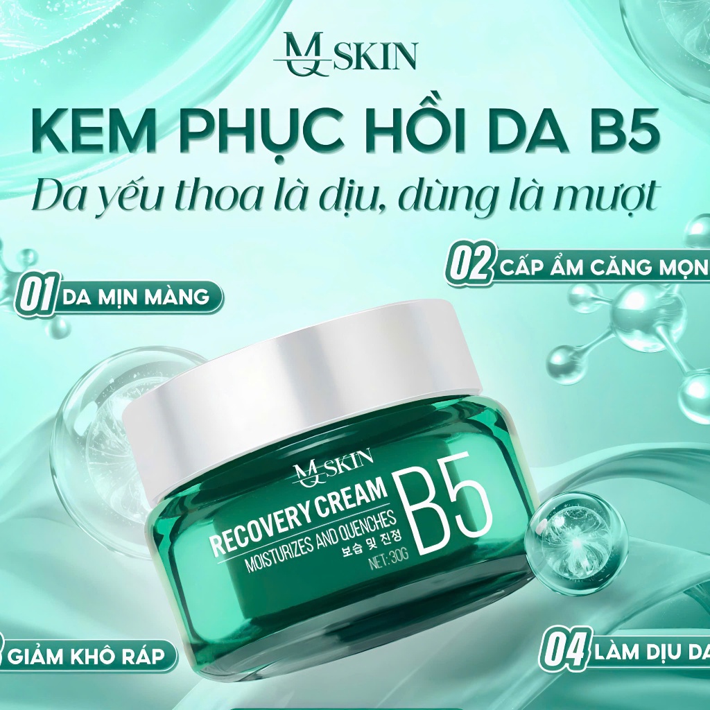 KEM DƯỠNG SÁNG PHỤC HỒI DA B5 MQ SKIN 30g_ RECOVERY CREAM B5 MQ SKIN ...