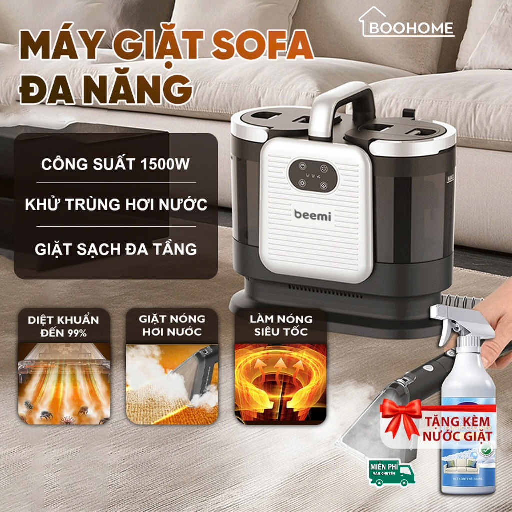 Máy Giặt Sofa Cầm Tay Hơi Nước Nóng Beemi DIỆT KHUẨN Dùng Cho Thảm, Rèm ...
