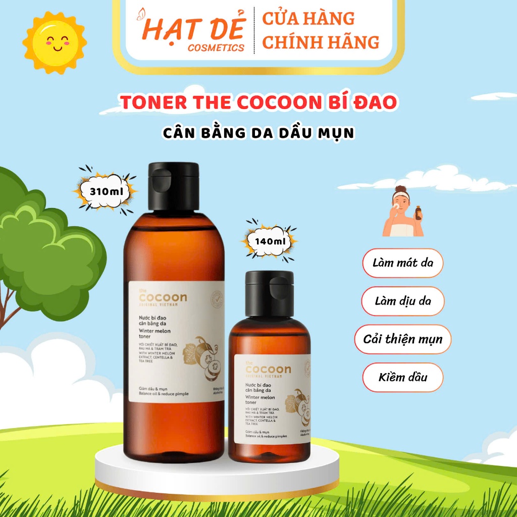 Toner The Cocoon Bí Đao – Cân Bằng Da Dầu Mụn Dịu Nhẹ | Shopee Việt Nam
