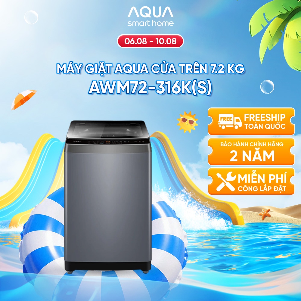 [SALE SỐC] Máy giặt Aqua 7.2 kg AWM72-316K(S) - Bảo hành 2 năm ...