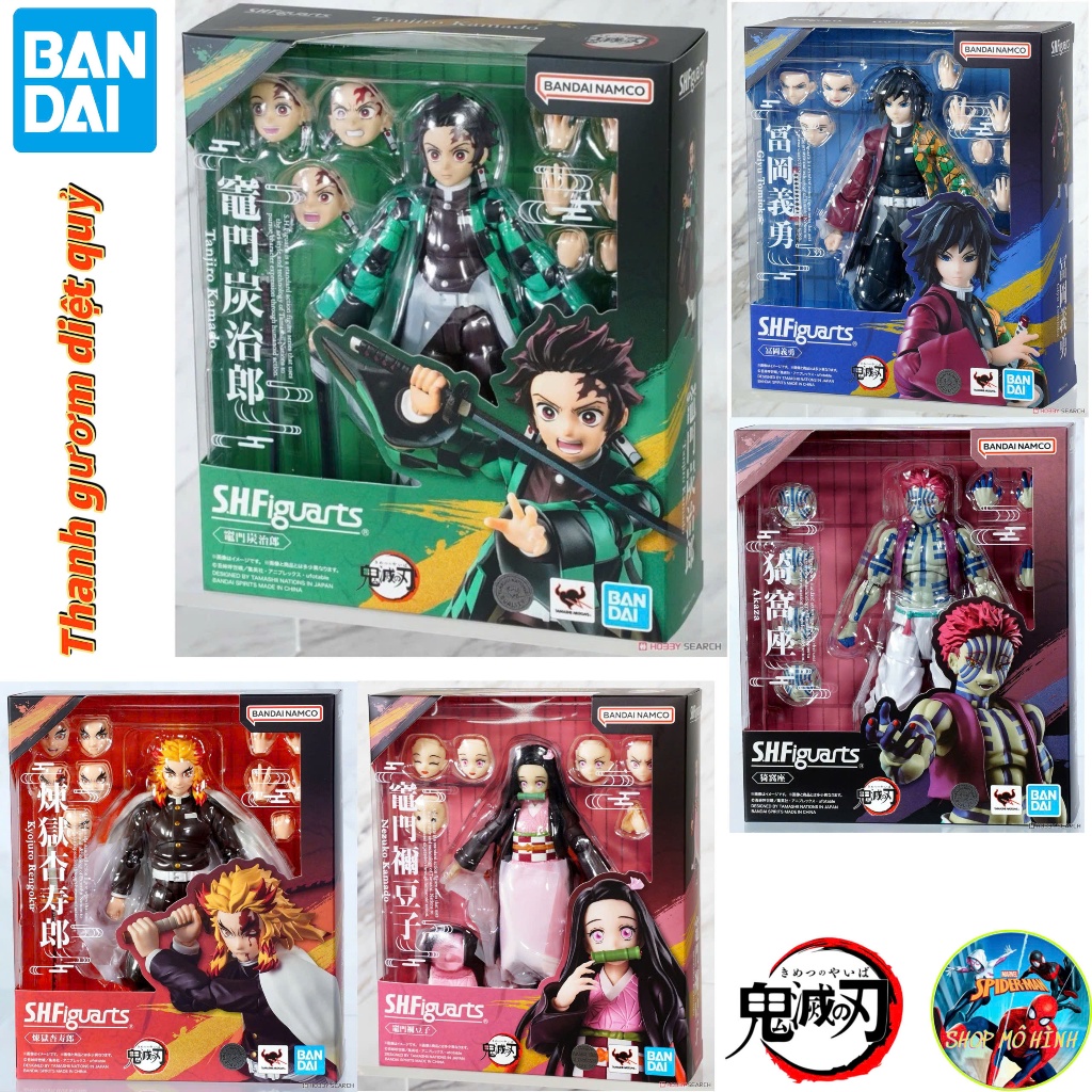 [HÀNG SẴN] Mô Hình SHF Tanjiro, Nezuko, Giyu, Rengoku, Akaza, Zenitsu ...