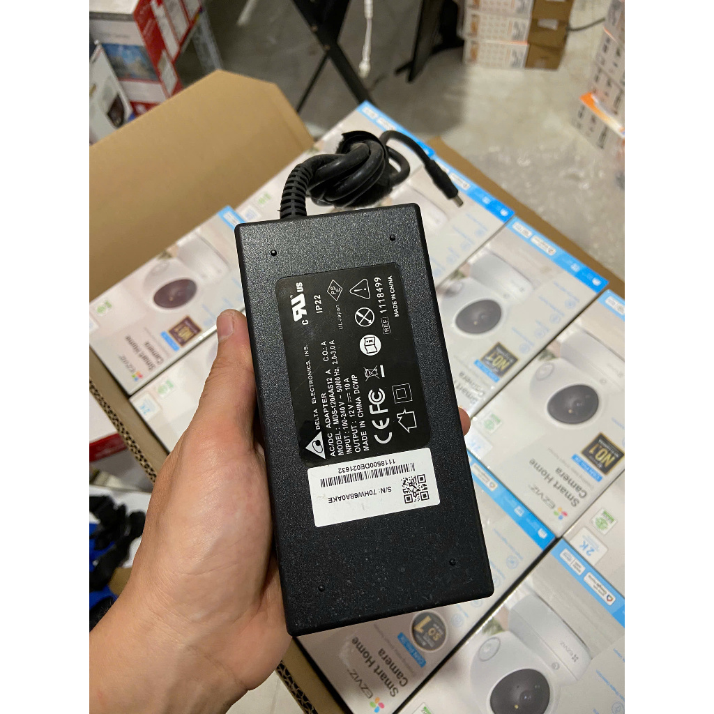 Nguồn DELTA 12V .10A - 80W Cấp Nguồn Cho Camera, Modem, AP, Switch ...