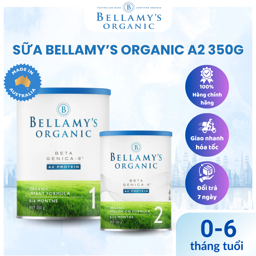 Sữa Bellamy Organic A2 Số 1 & Số 2 350g – Hữu Cơ Nguyên Kem Từ Úc, Tiêu ...