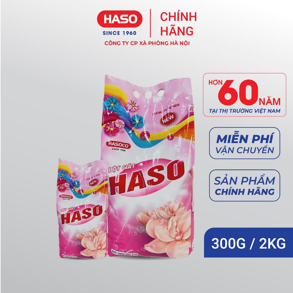 Bột giặt HASO cao cấp hương nước hoa thơm tự nhiên gói 300gr và 2Kg ...