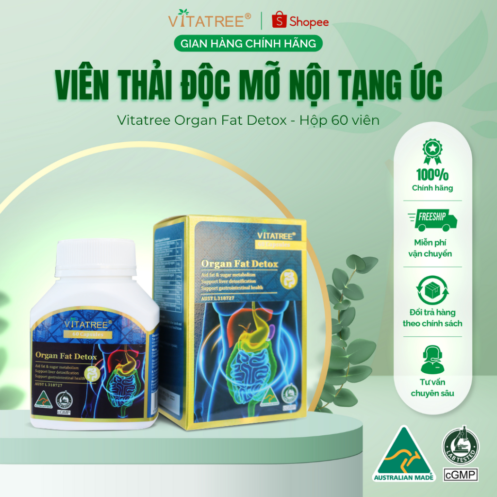 TPBVSK Vitatree Organ Fat Detox 60 viên - Viên Uống Hỗ Trợ Thải Độc Mỡ ...
