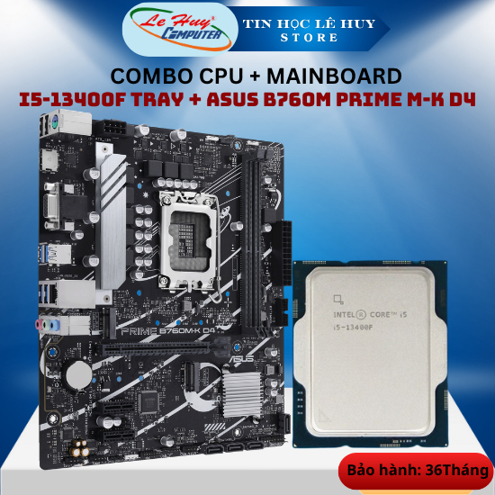 Combo CPU TRAY Intel I5-12400F/I5-13400F+Mainboard ASUS PRIME H610M-K ...