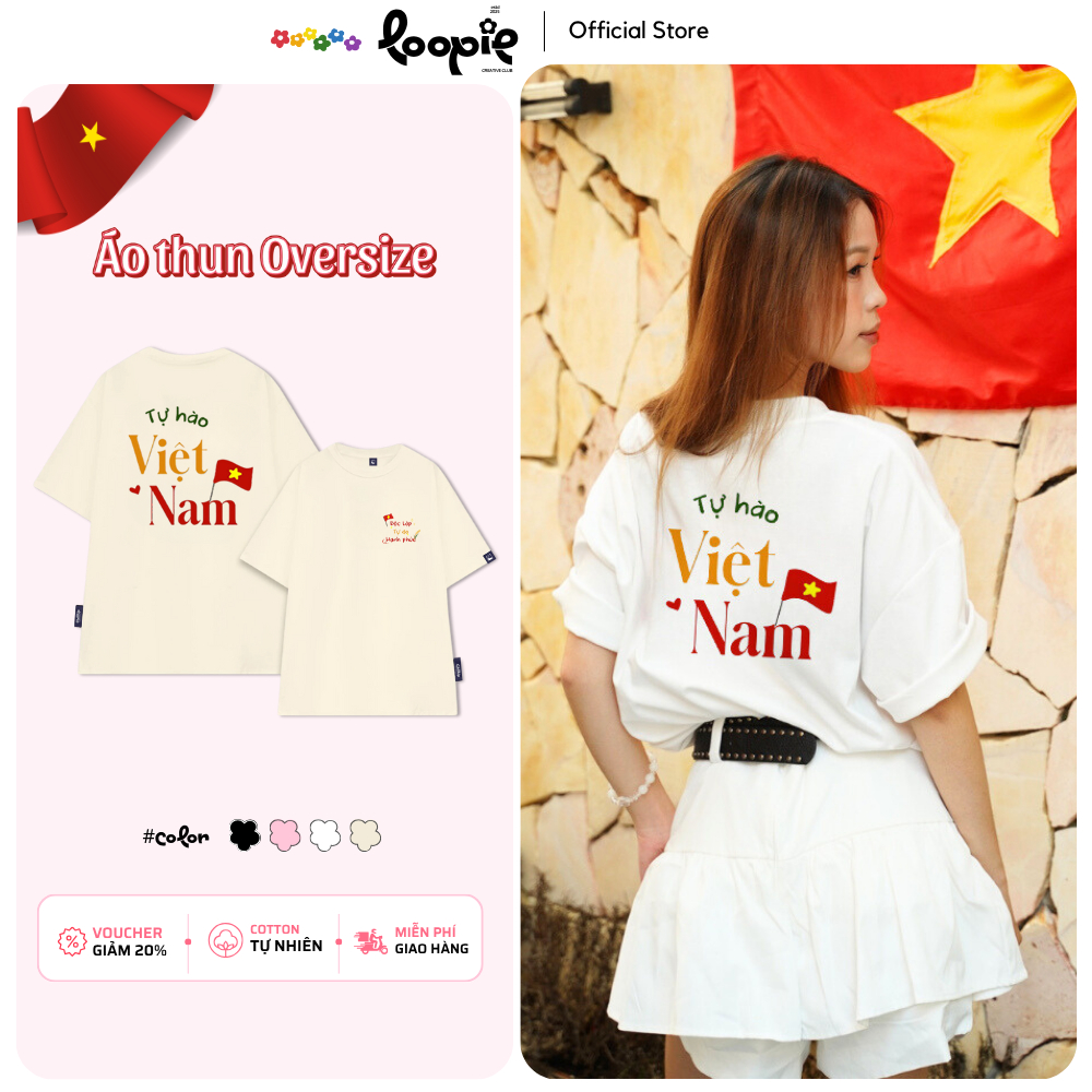 Áo Thun Tự Hào Việt Nam Unisex Dễ Thương Loopie – LP41 Form Oversize Dành Cho Nam Nữ | Shopee ...