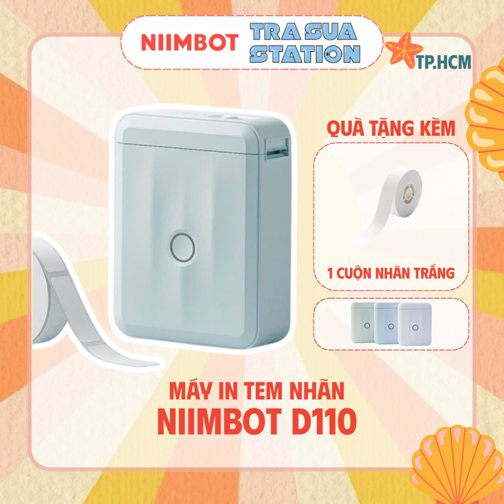NIIMBOT D110M + Tặng Label (BH 1 năm) Máy in nhãn cầm tay Bluetooth in ...