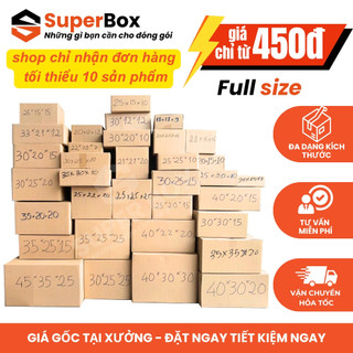 [VOUCHER LIVE 26K] FULL SIZE Combo 10 Hộp Carton đóng hàng cứng cáp ...