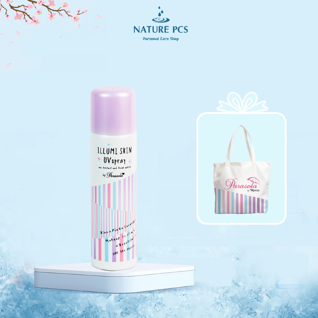 Xịt chống nắng nâng tông thon gọn Naris Parasola Illumi Skin UV Spray ...
