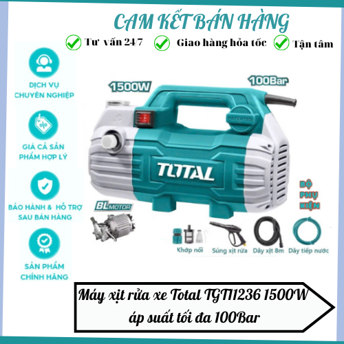 Máy xịt rửa xe Total TGT11236 1500W áp suất tối đa 100Bar | Shopee Việt Nam