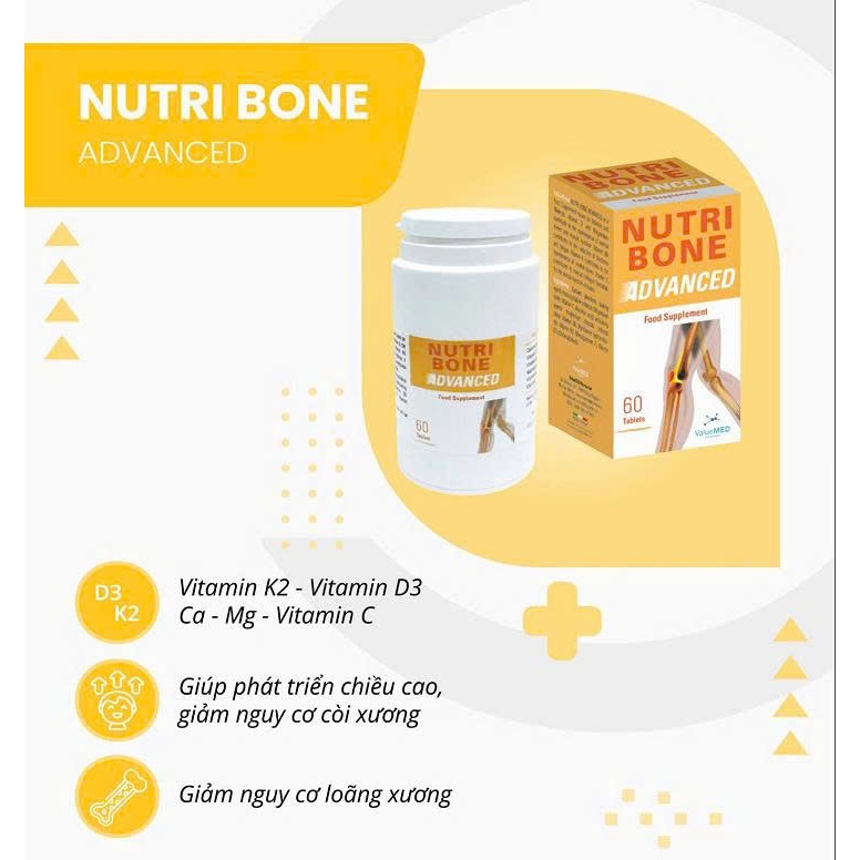 Canxi hữu cơ + Vitamin D3 K2 _ NUTRI BONE ADVANCED _ Mã FS.08 _ Hộp 1 ...