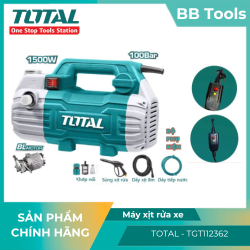 Máy xịt rửa xe Total TGT11236 1500W áp suất tối đa 100Bar | Shopee Việt Nam