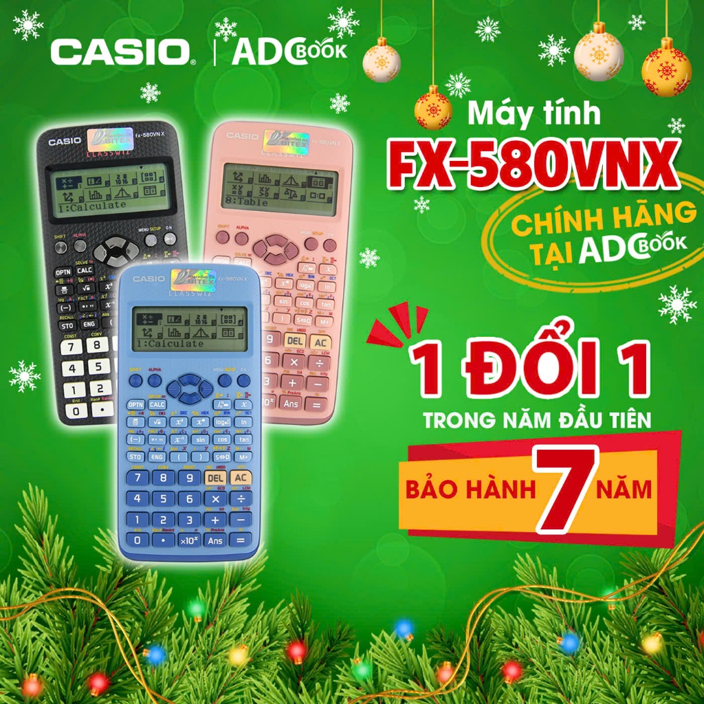 Máy Tính Casio FX-580VNX chính hãng, bảo hành 7 năm - Máy tính cầm tay ...