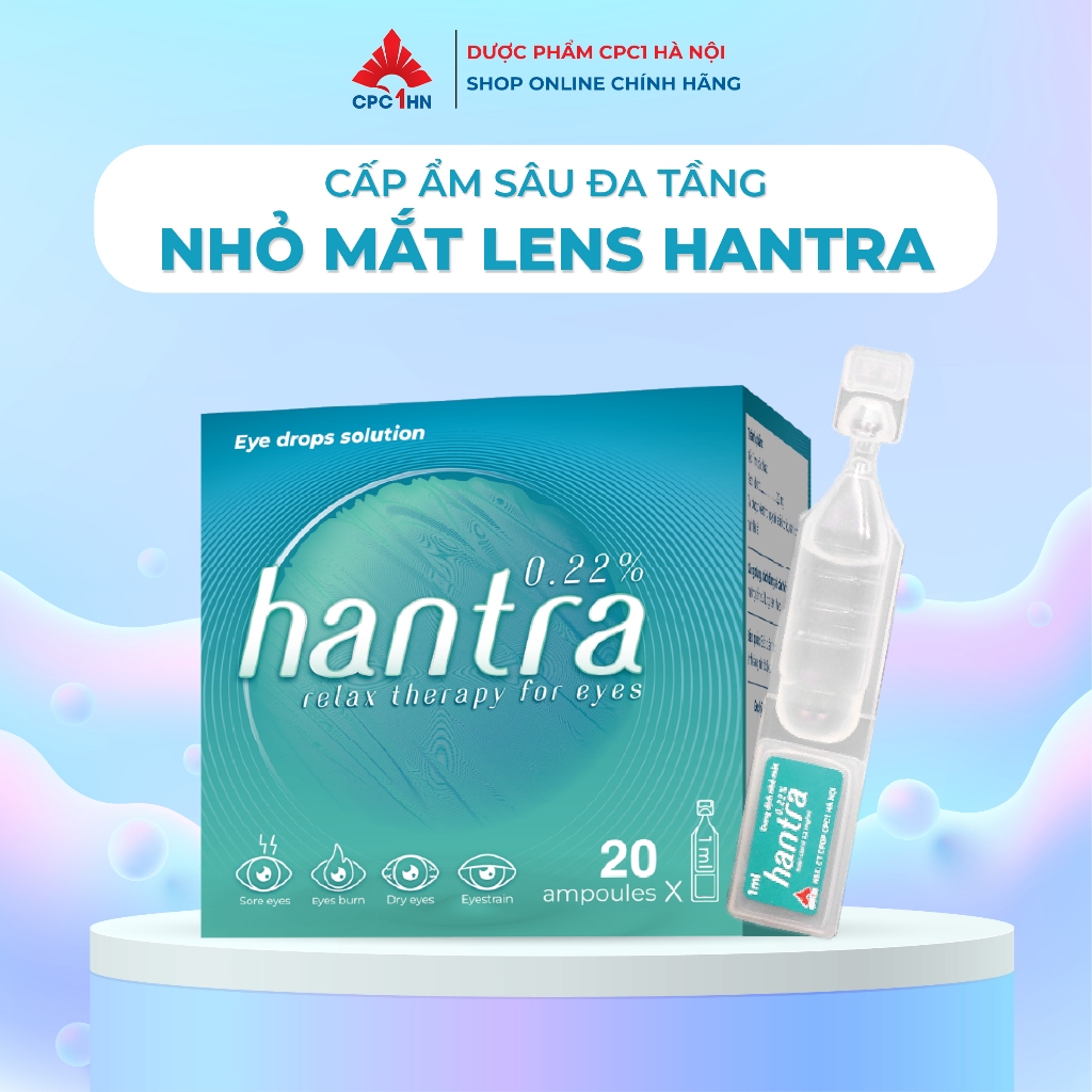 Nước nhỏ mắt lens, makeup Hantra dưỡng ẩm, giảm khô mỏi mắt, dạng tép ...