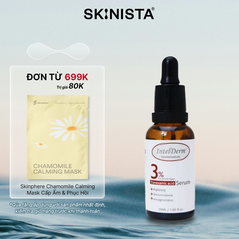 Serum IntelDerm TRANEXAMIC ACID 3% cấp ẩm, phục hồi và sáng da 30ml ...