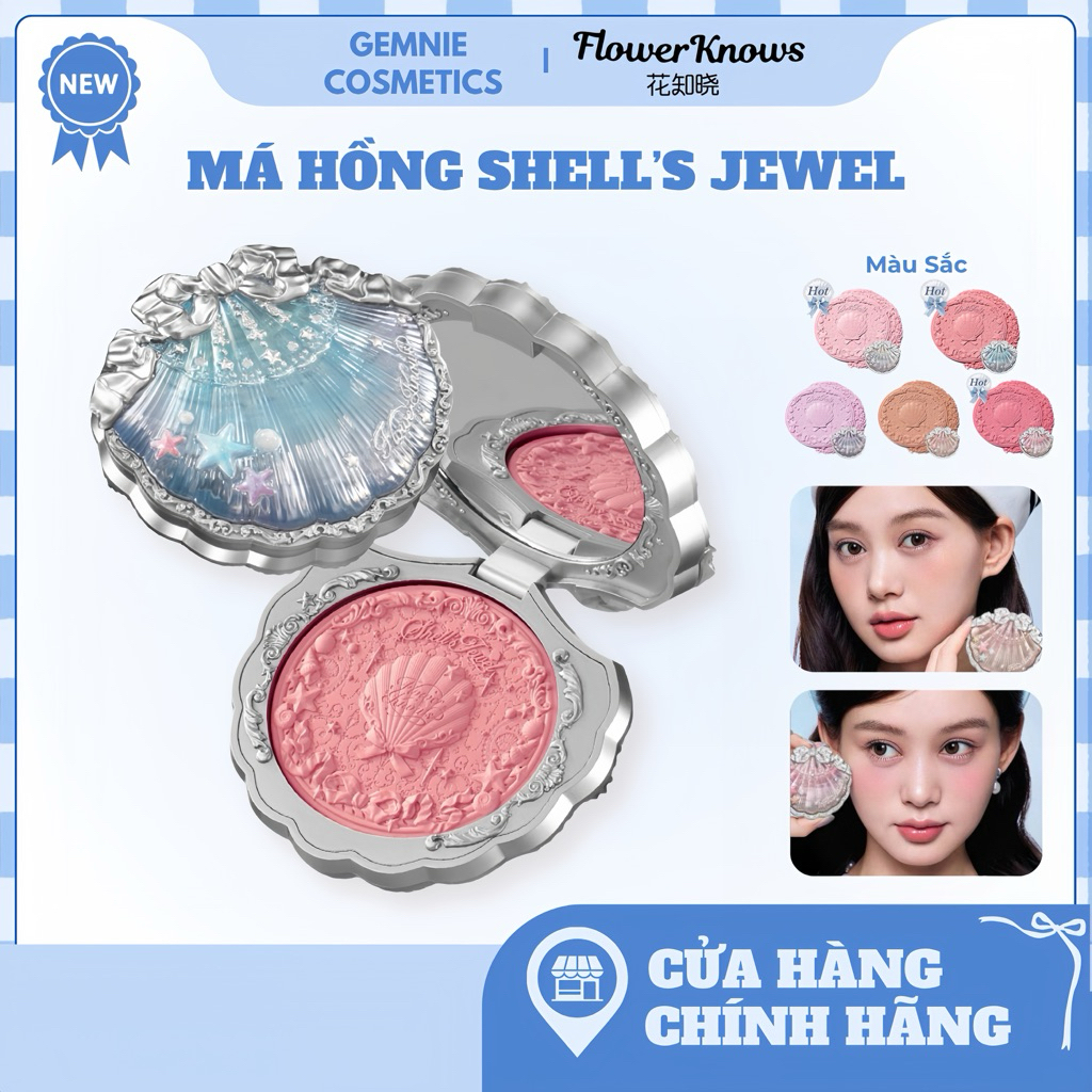 Má Hồng Sò FLOWER KNOWS Shell’s Jewel | Shopee Việt Nam