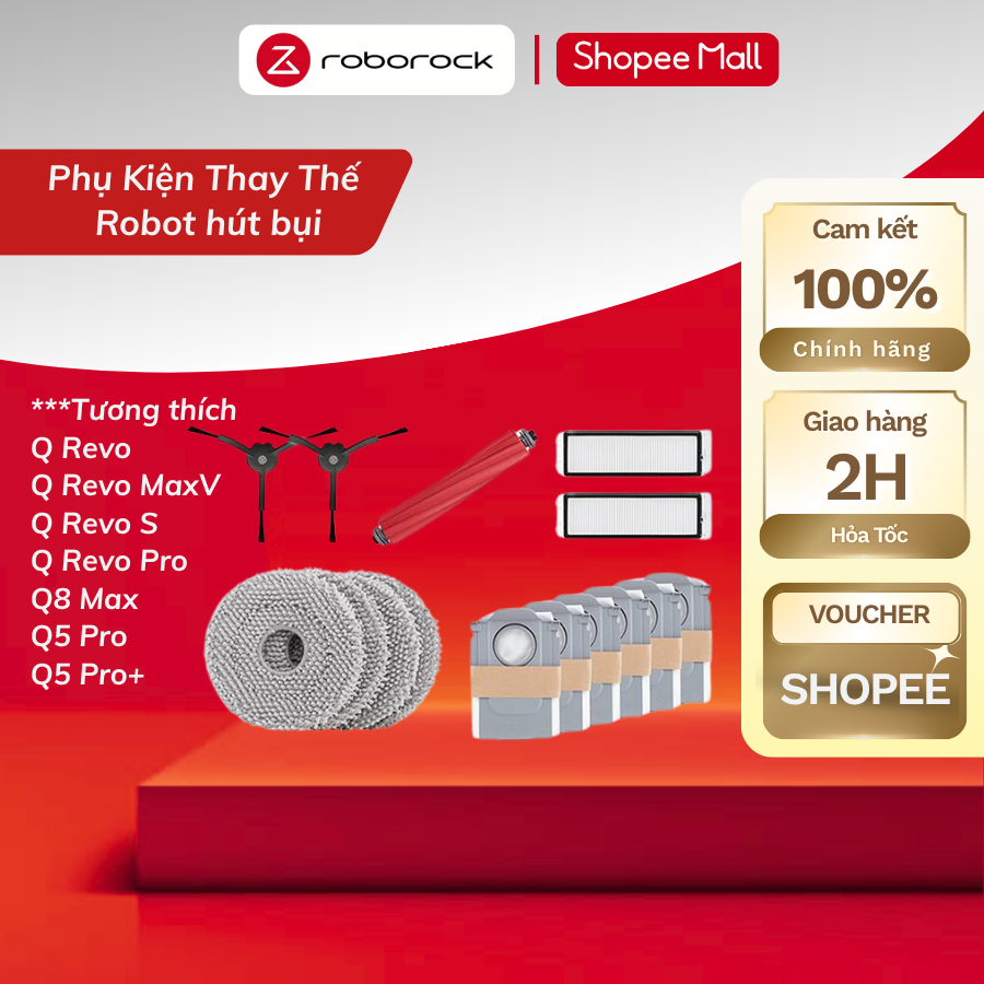 Phụ kiện thay thế robot hút bụi Roborock Q Revo, Q Revo MaxV, Q Revo S ...