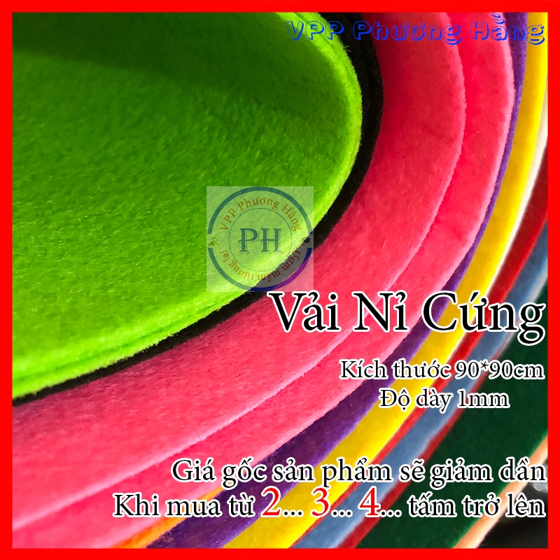 Vải nỉ cứng mầm non khổ 90*90cm - Vải dạ cứng làm treo nôi, handmade ...