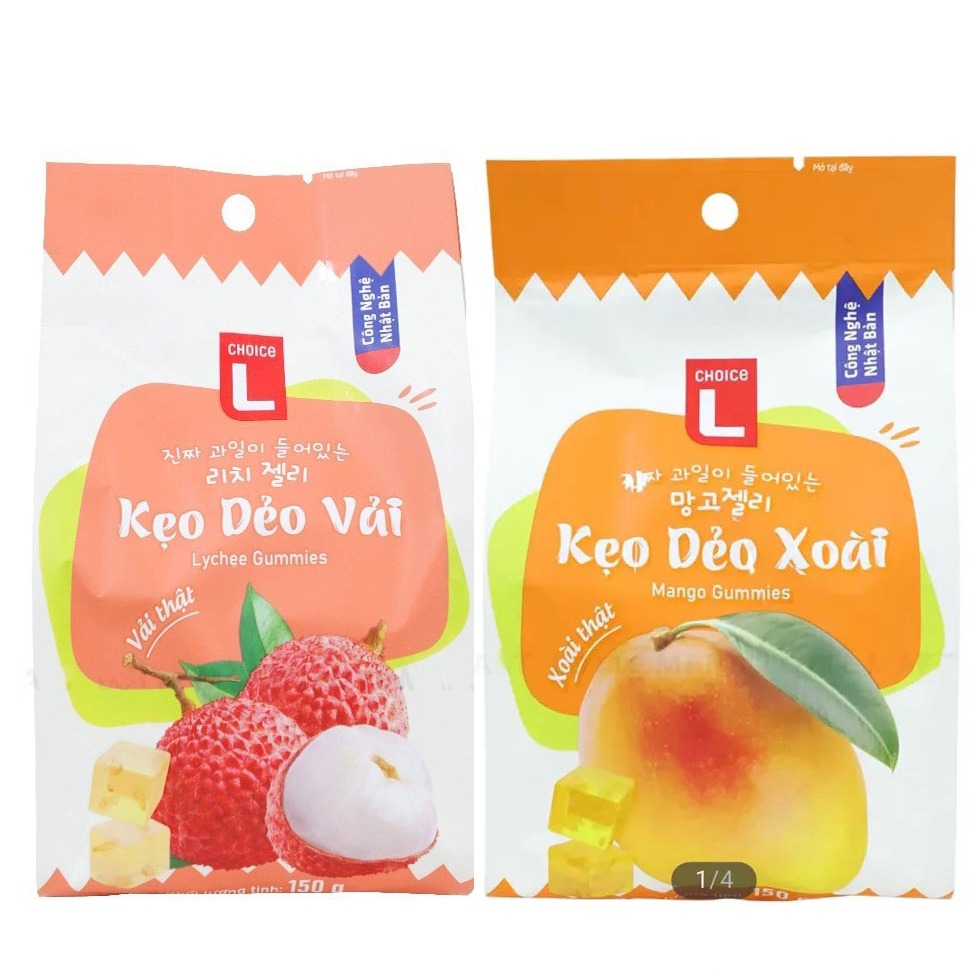Kẹo Dẻo Xoài, Đào/ Vải Choice - L (lotte)Gói 150G | Shopee Việt Nam