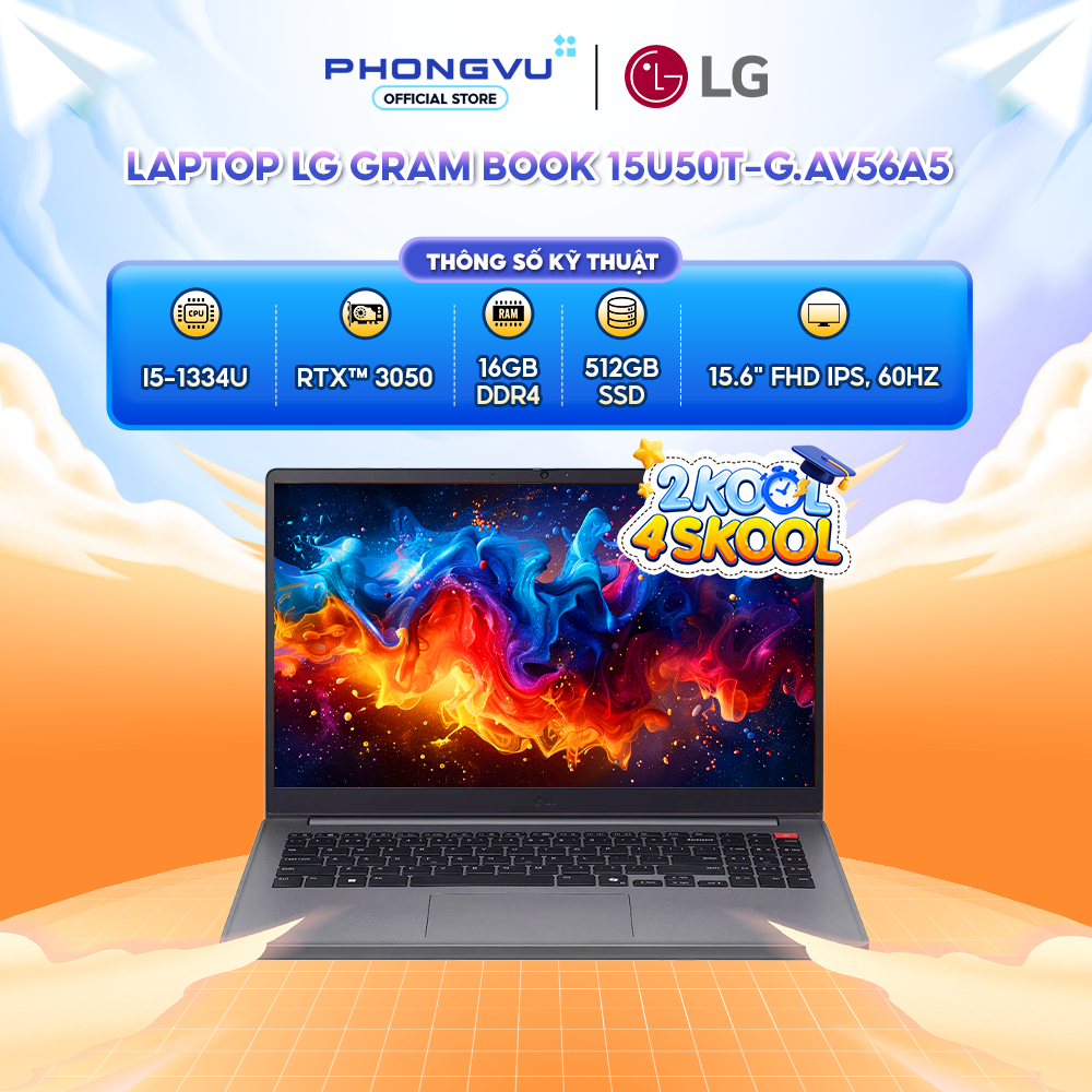 Laptop LG Gram Book 15U50T-G.AV56A5 (i5-1334U/ Onboard graphics/ 16GB/ 512GB/ Windows 11) -Bảo ...