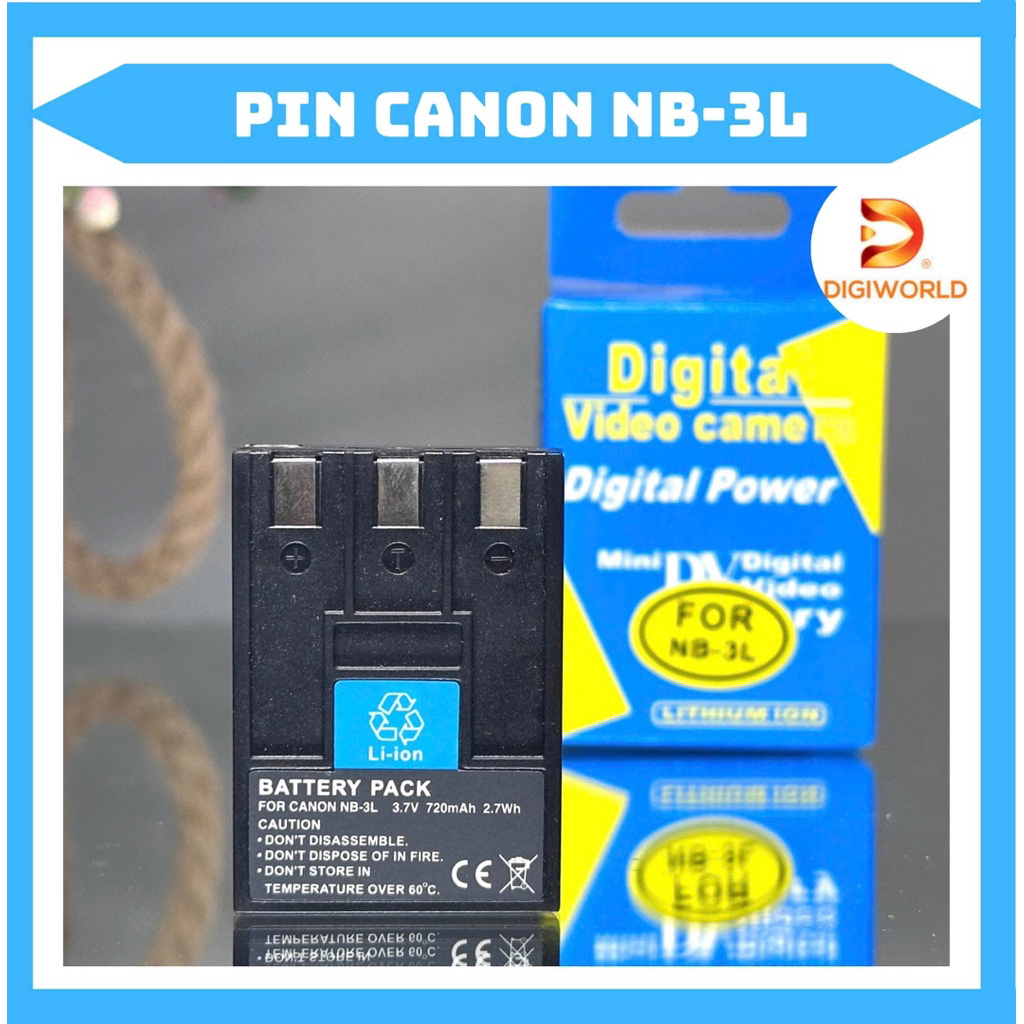 Pin Canon NB- 3L (pin thay thế )dùng cho các dòng máy ảnh Canon IXUS i ...