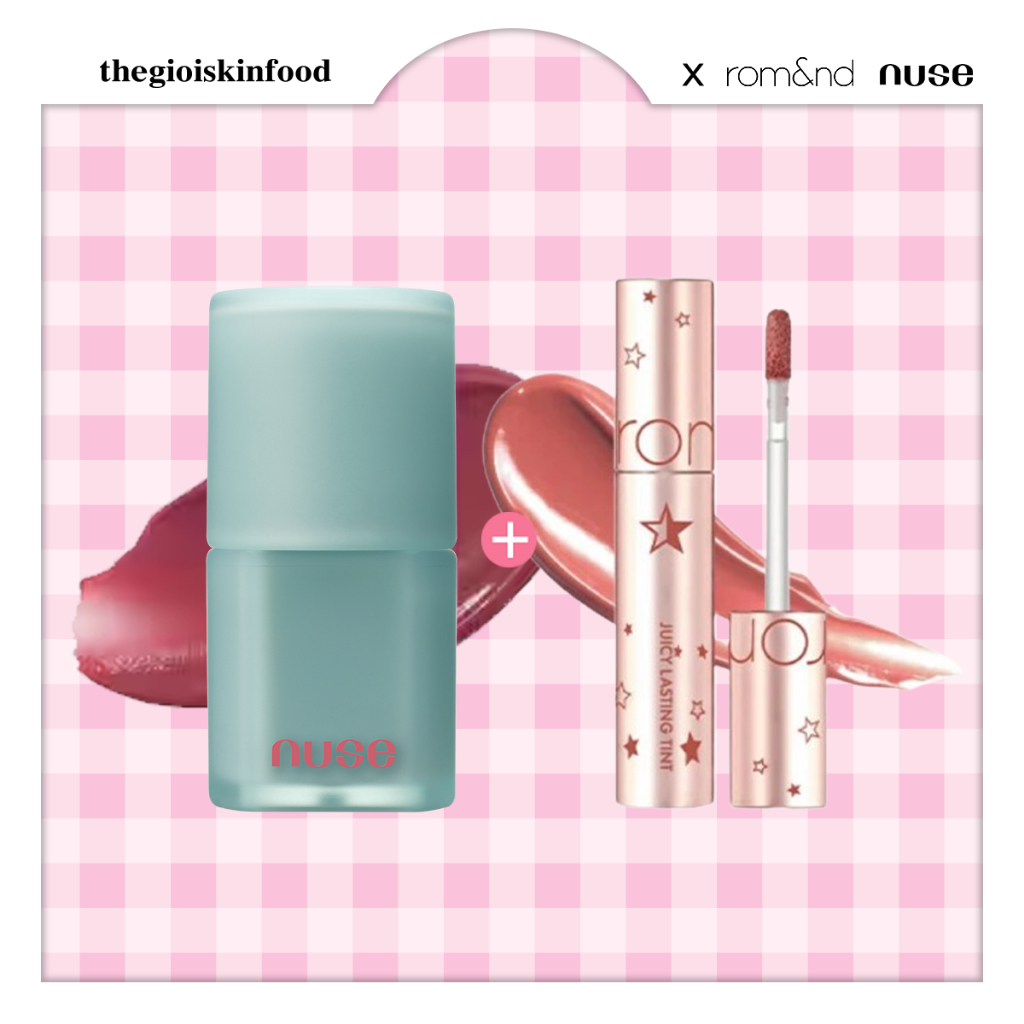 Combo 2 sản phẩm (Nuse Mousse Care Cheek/Romand Juicy Lasting Tint ...