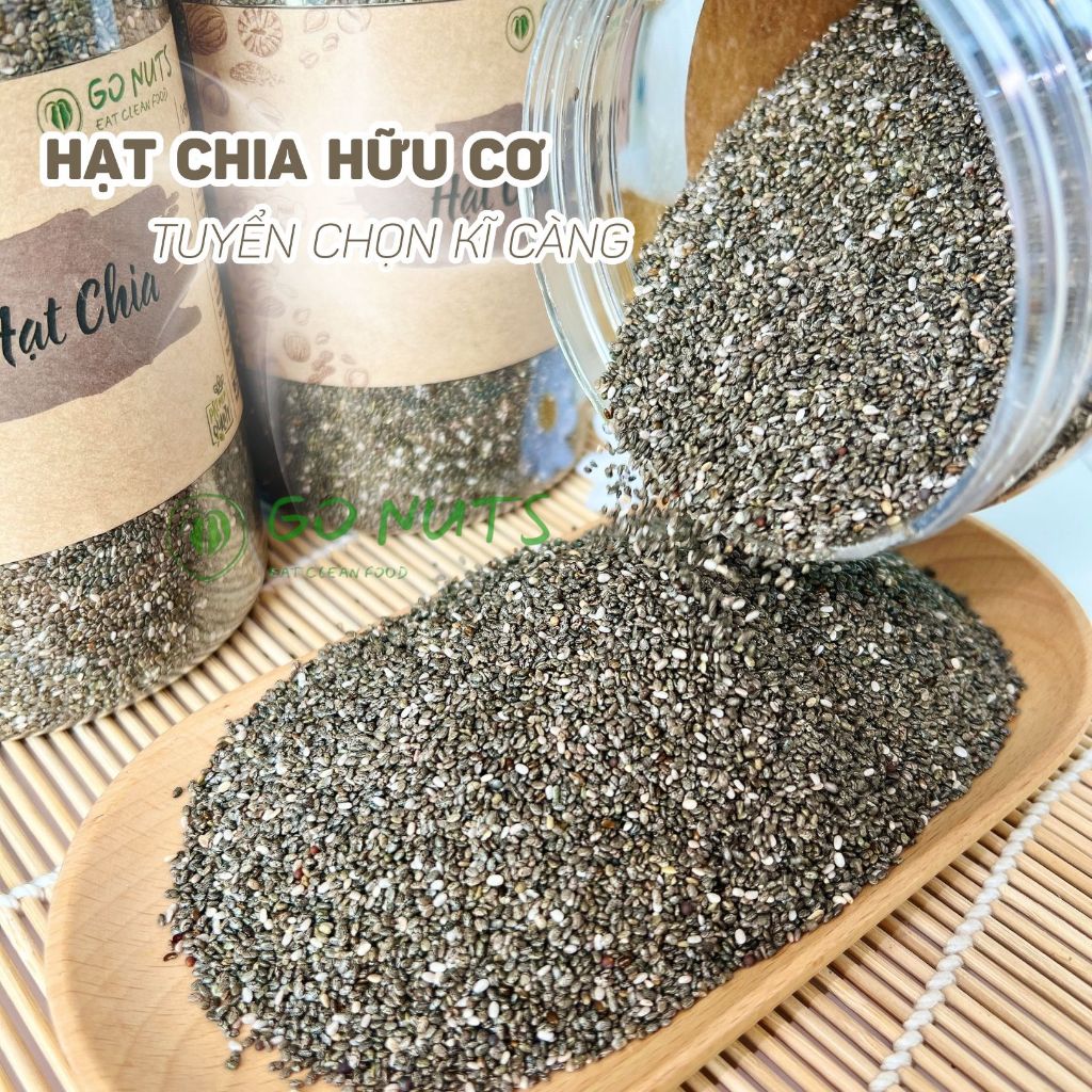 Hạt Chia GO NUTS hộp 500g, Chia Seeds hỗ trợ ăn kiêng không đường thuần ...