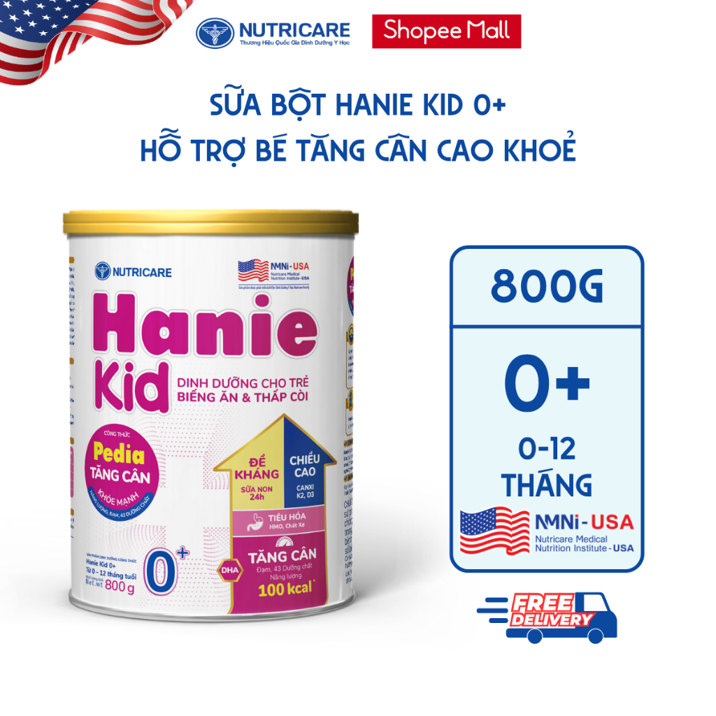 Sữa Bột HANIE KID 0+ Nutricare Cho Bé Suy Dinh Dưỡng Biếng Ăn Thấp Còi ...