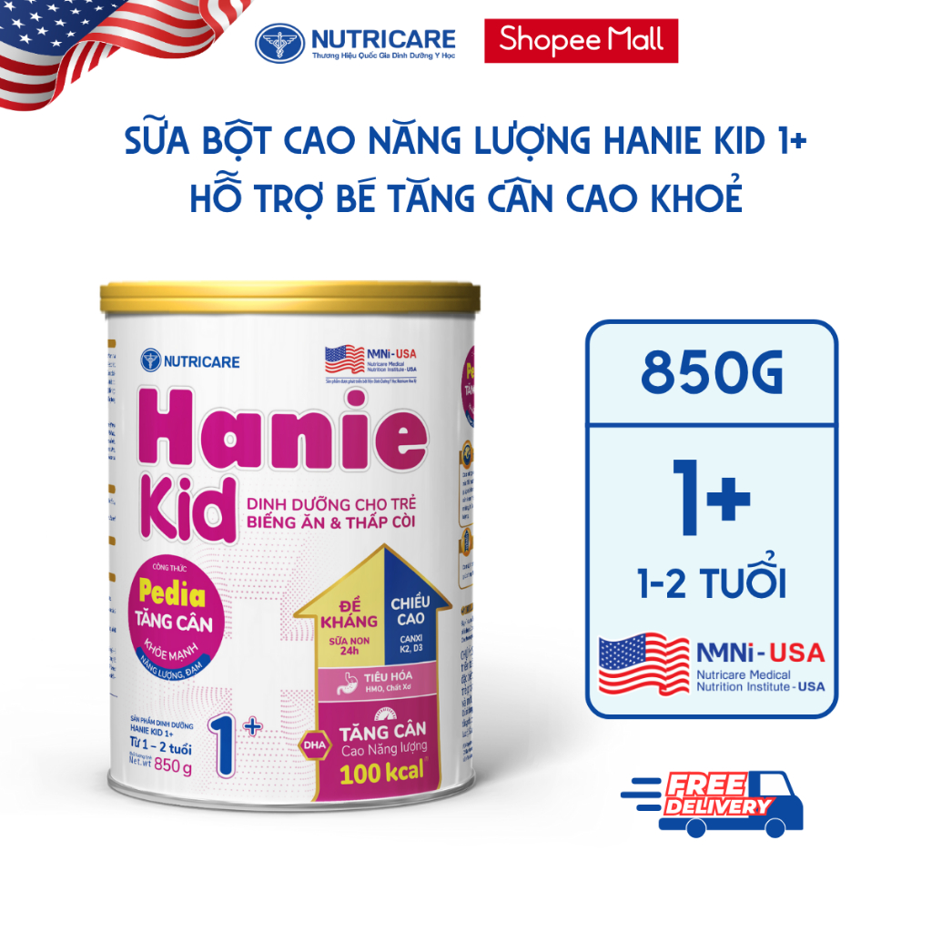 Sữa Bột HANIE KID 1+ Nutricare Cho Bé Suy Dinh Dưỡng Biếng Ăn Thấp Còi ...