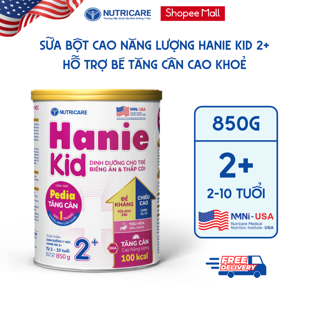 Sữa Bột HANIE KID 2+ Nutricare Cho Bé Suy Dinh Dưỡng Biếng Ăn Thấp Còi ...