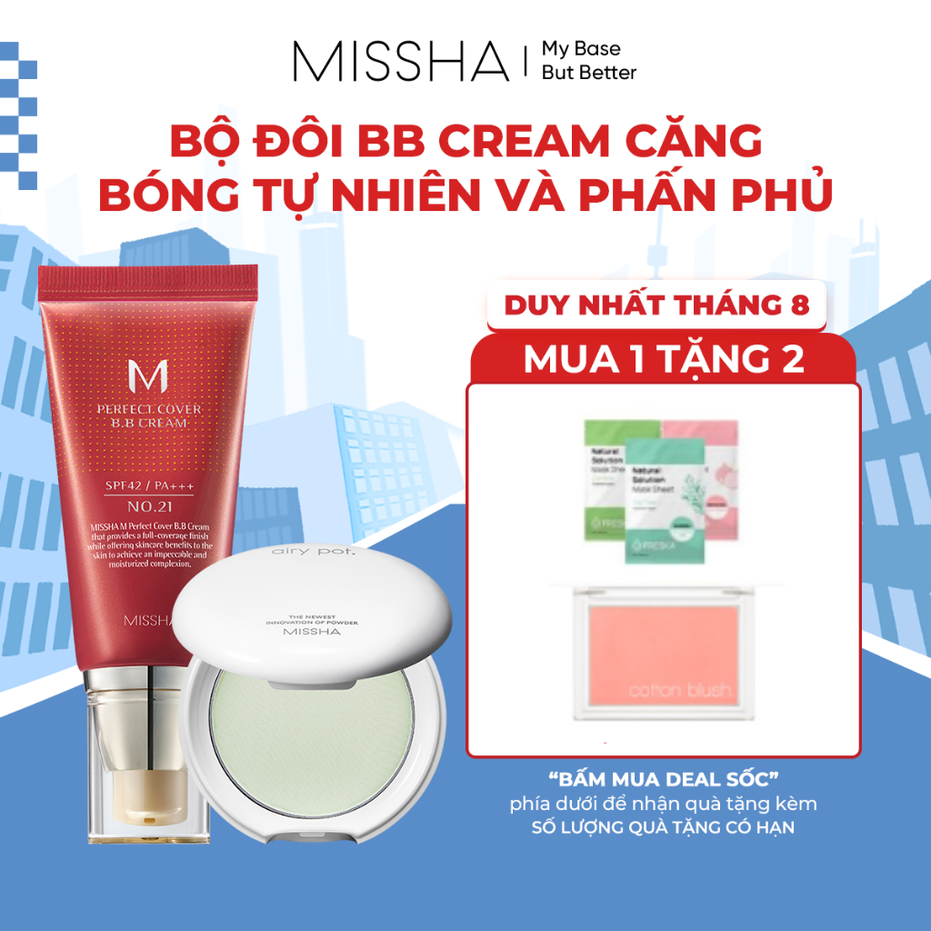 [BK] Combo Missha BB Cream che khuyết điểm, chống nắng SPF42 50ml ...