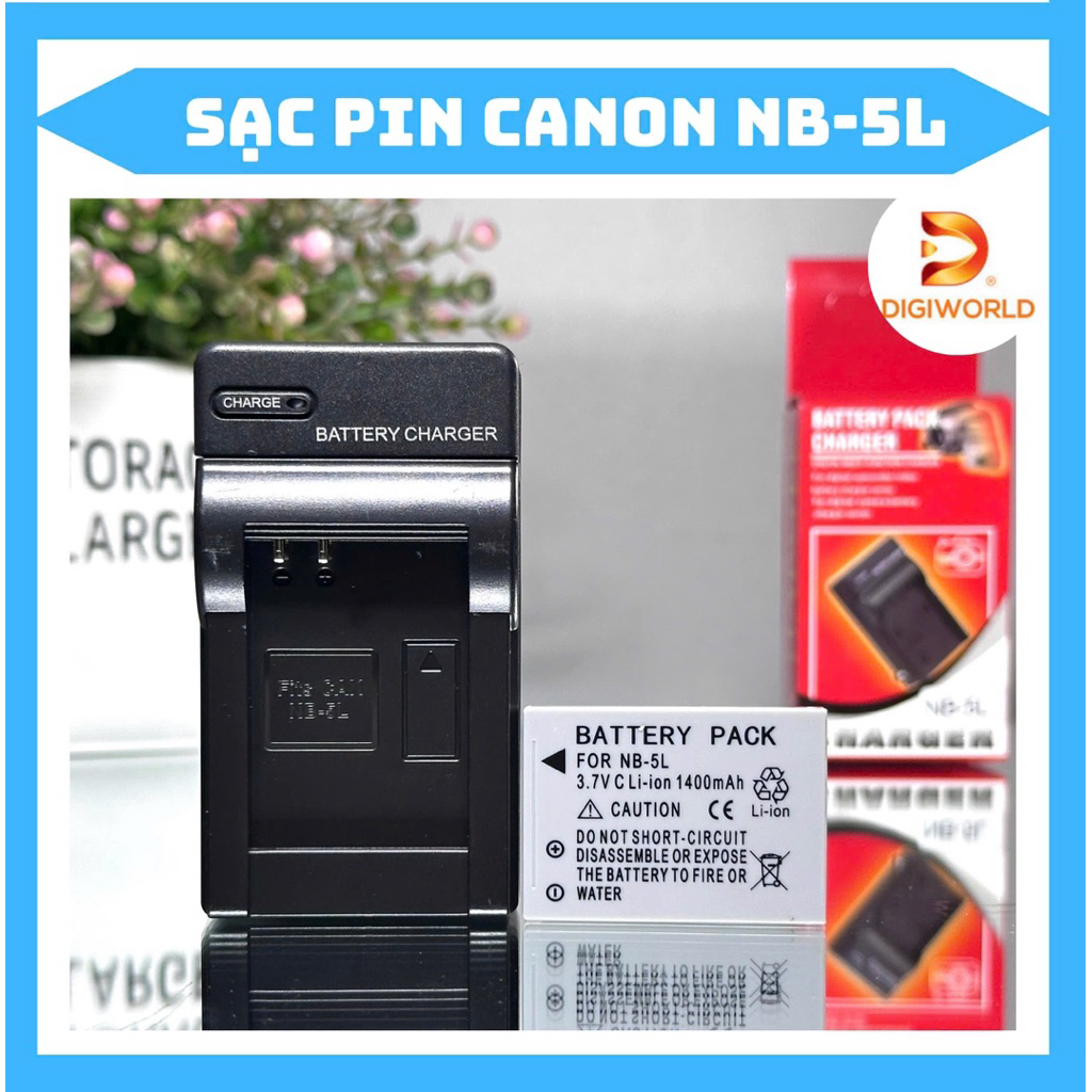 Bộ Sạc Pin Canon NB-5L ( Bộ Sạc Pin thay thế )dùng cho PowerShot SX200 ...