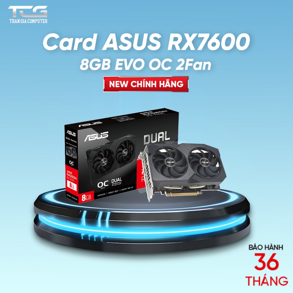 Card Màn Hình ASUS Dual Radeon RX 7600 V2 OC Edition 8GB GDDR6 - Bảo ...