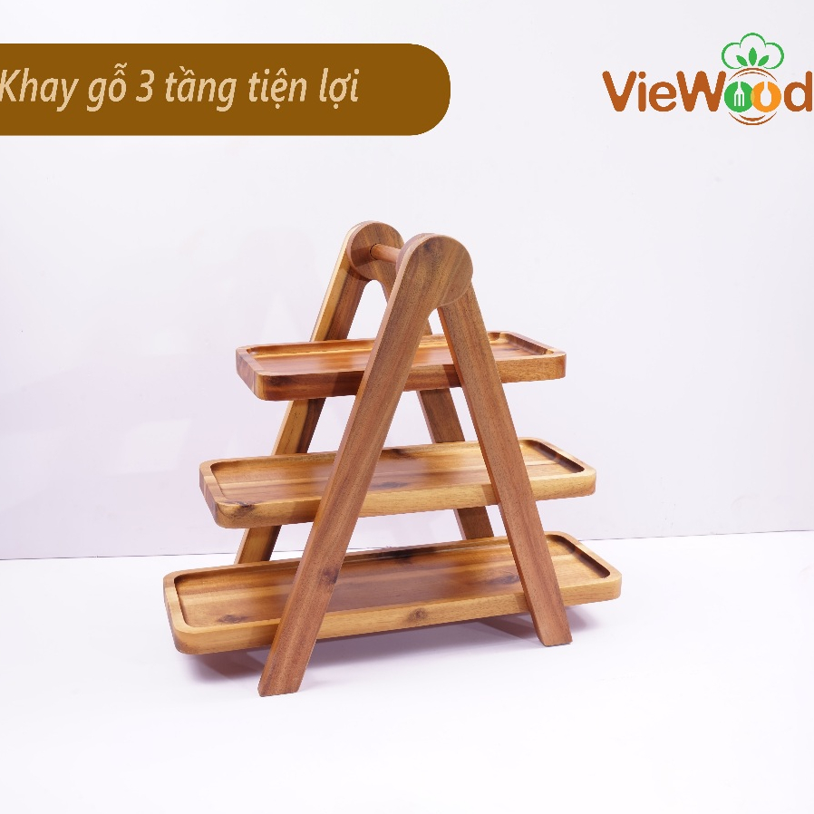 [Chính hãng] Khay Gỗ 3 Tầng Acacia Viewood - Decor Sang Trọng Trang Trí ...