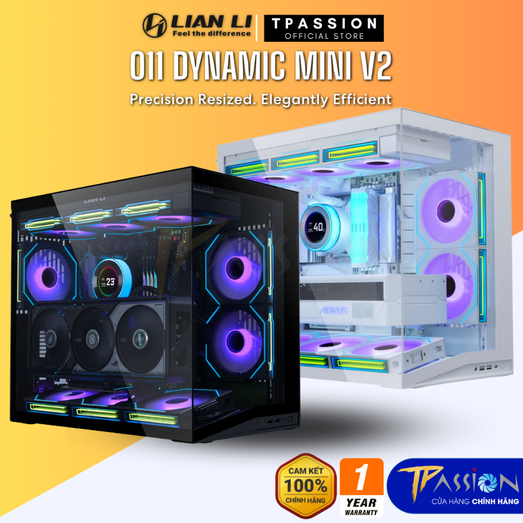 Vỏ case máy tính Lian Li O11 DYNAMIC MINI V2 / V2 FLOW Black / White - Chính hãng, O11D ATX ...