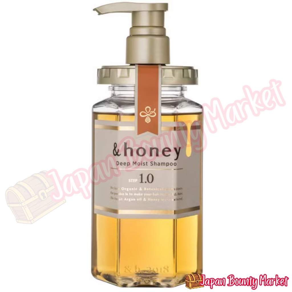 &honey Deep Moist Shampoo 1.0 Bottle 440ml | Japanese Organic Hair Care | Flower Honey Scent ...