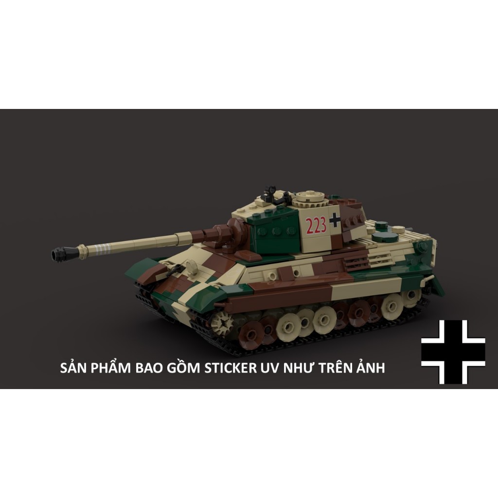 Sale tặng 1 Minifigure. đồ chơi lắp ráp moc xe tăng Panzer VII Tiger II ...