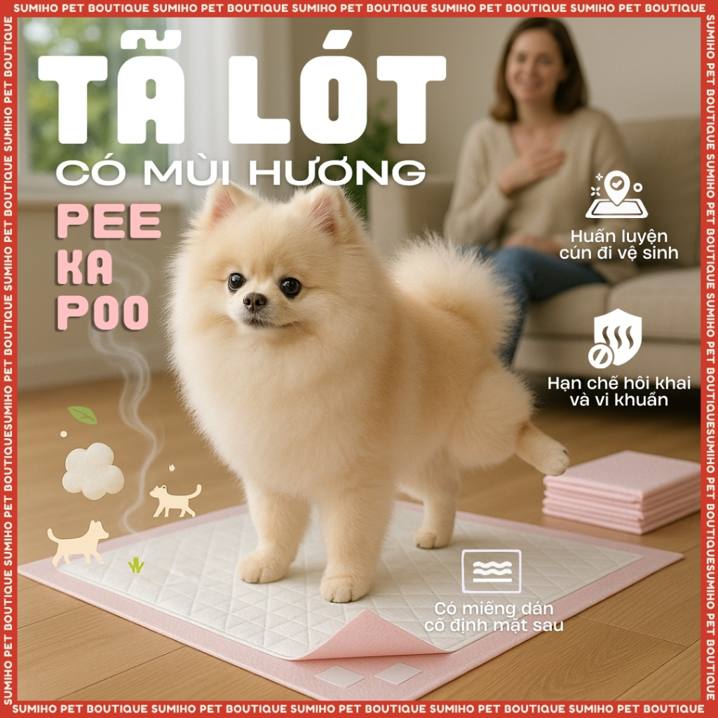Tã lót cho chó Peekapoo (có mùi hương hỗ trợ khử mùi, ngừa khuẩn) hỗ ...