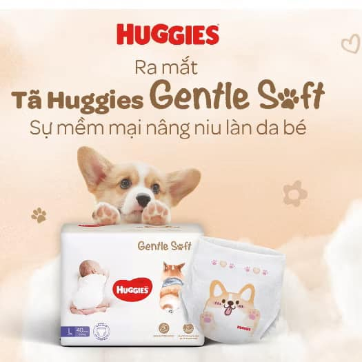 Bỉm Huggies Gentle Soft Corgi đủ size | Applenguyen94 | Shopee Việt Nam