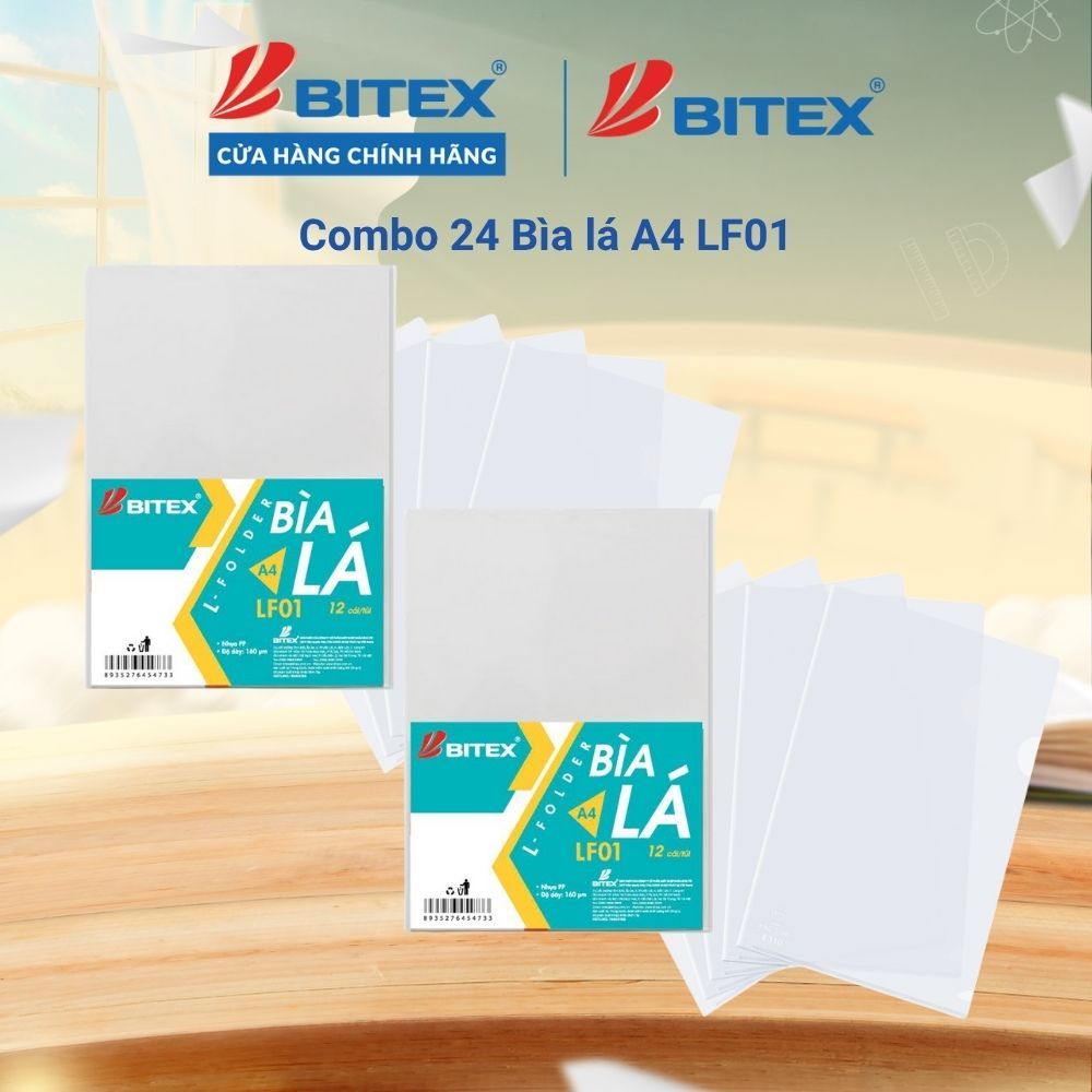 [DEAL HỜI] Combo 24 Bìa lá A4 BITEX/ LF01 (12 cái/túi) (ngẫu nhiên ...