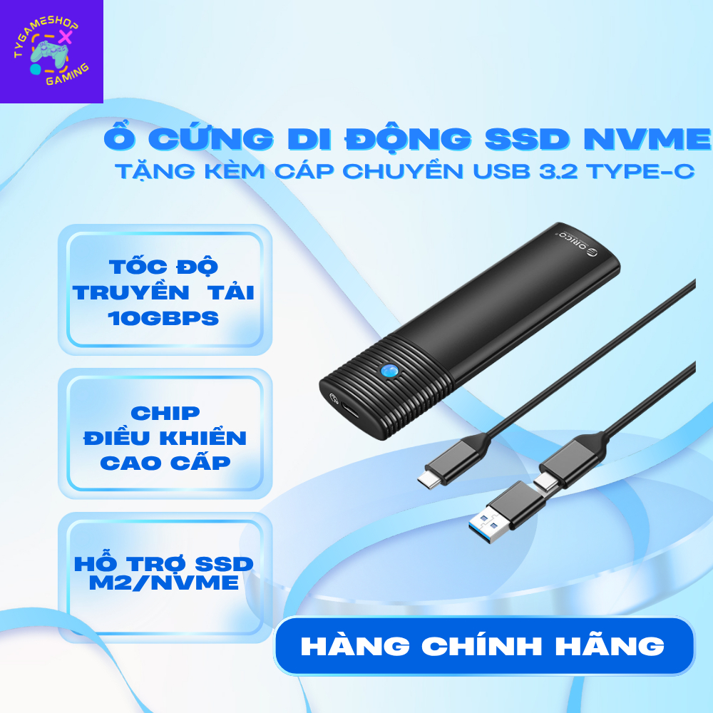 Ổ Cứng Di Động SSD NVMe Orico Tốc Độ Cao 10Gbps – Tặng Cáp USB 3.2 Type ...