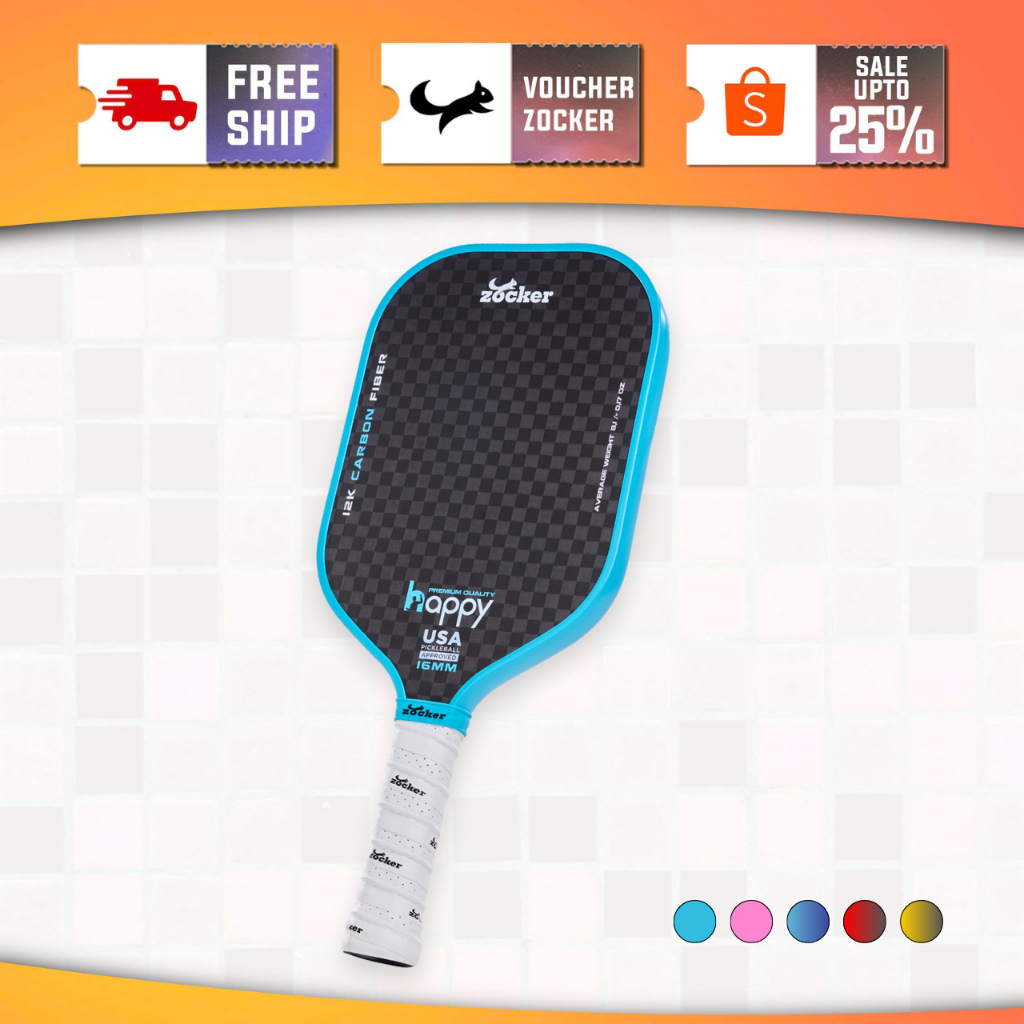 Vợt Pickleball Zocker HP03 Premium Quality, chứng nhận USAPA (Tặng cục ...