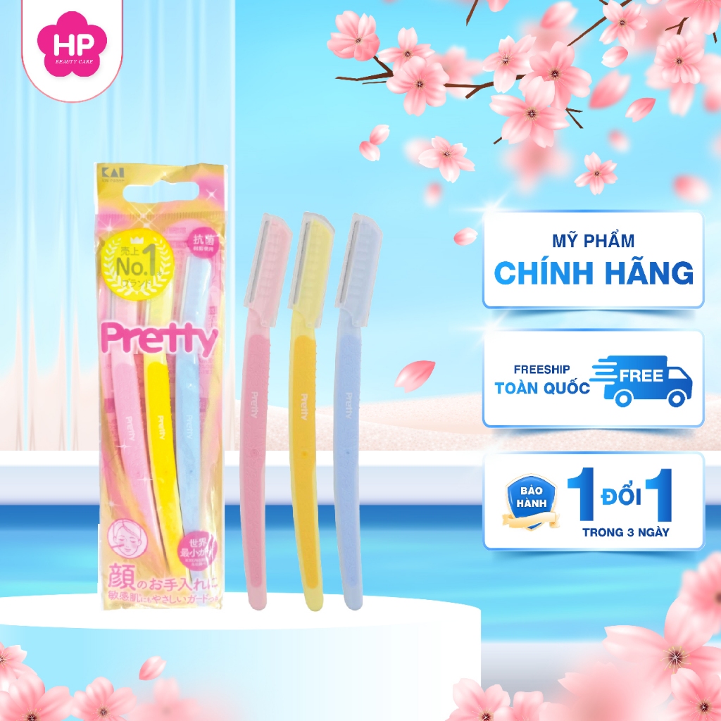 Dao Cạo Lông Mày Cán Dài Kai Pretty 01628-GA0053 Set 3 cây | Shopee ...