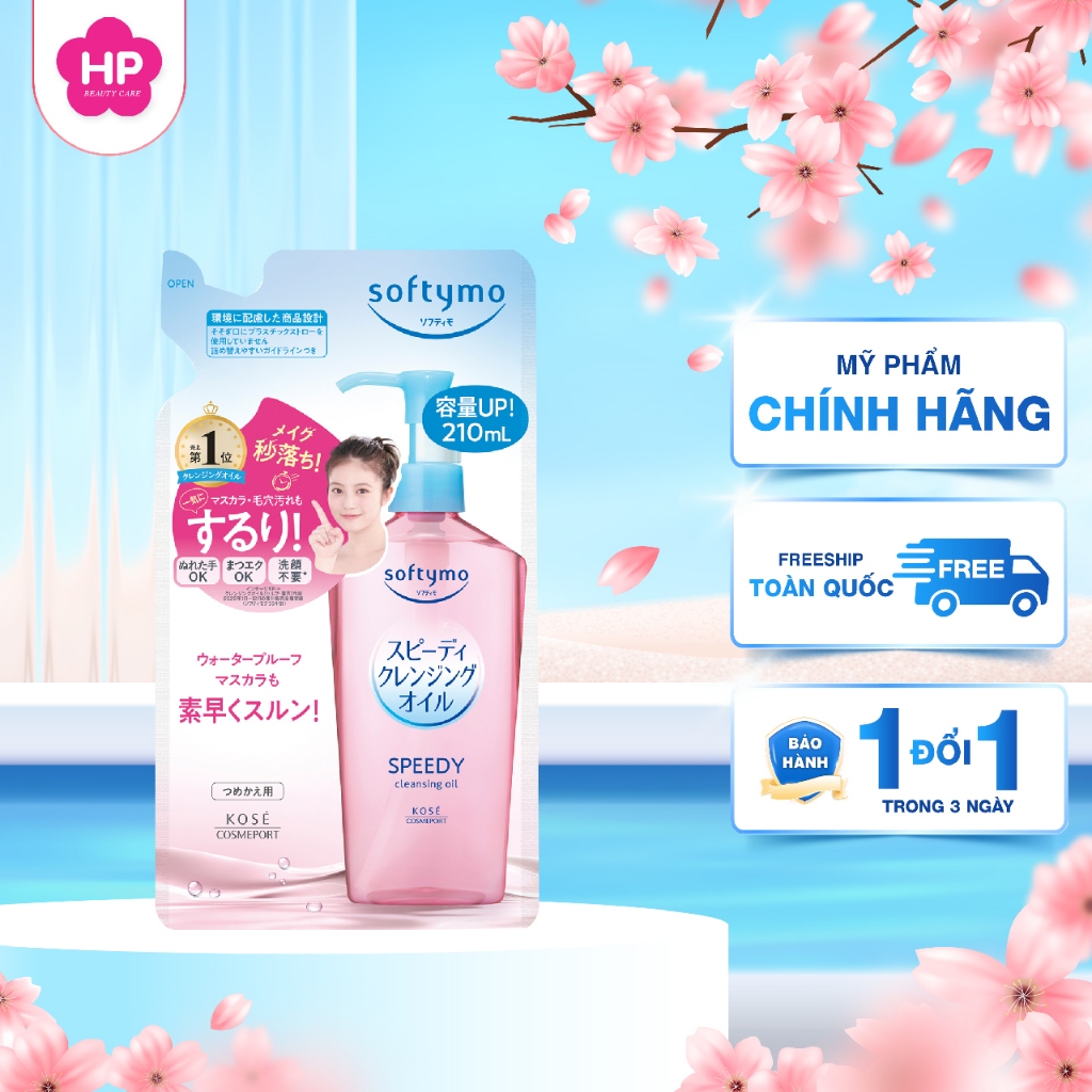 Dầu Tẩy Trang Kosé Softymo Làm Sạch Dịu Nhẹ Làn Da (210mL) | Shopee Việt Nam